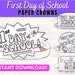 1st Day of School Paper Crown Hats Back to School Kids Craft Activity ...