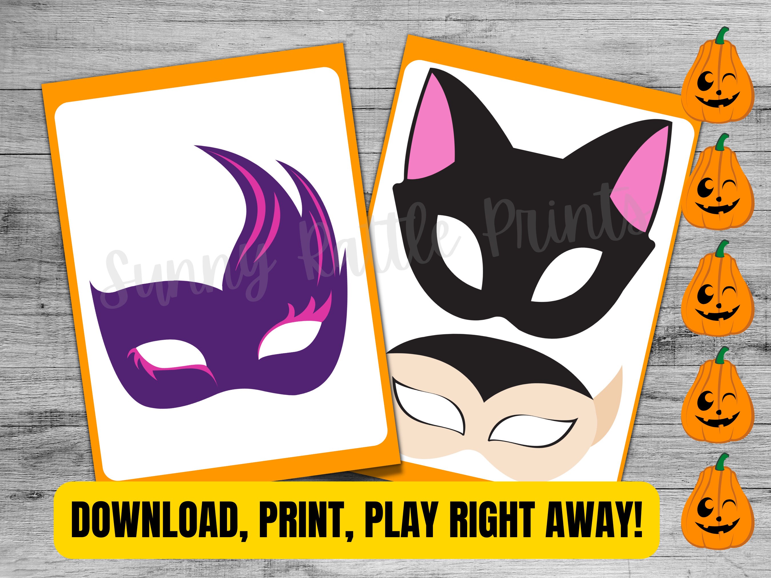 Printable Kids Halloween Masks | Halloween Craft Activity | Printable ...