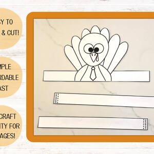 Thanksgiving Turkey Paper Crowns | Kids Craft Activity | Coloring ...