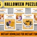 Printable Kids Halloween Puzzles | Halloween Craft Activity | INSTANT ...