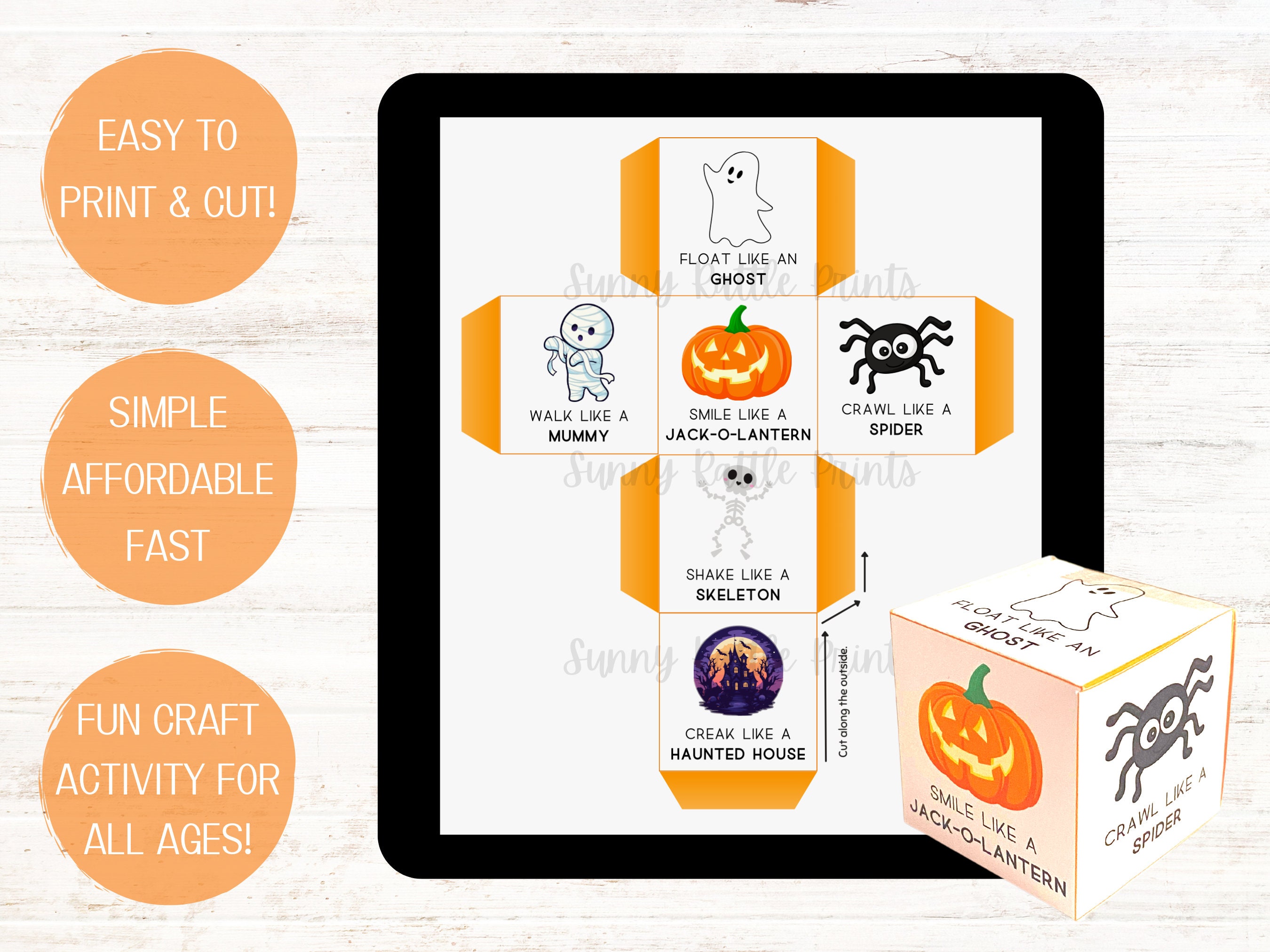 Halloween Movement Cards & Dice: Kids Activity (digital Download) - Etsy