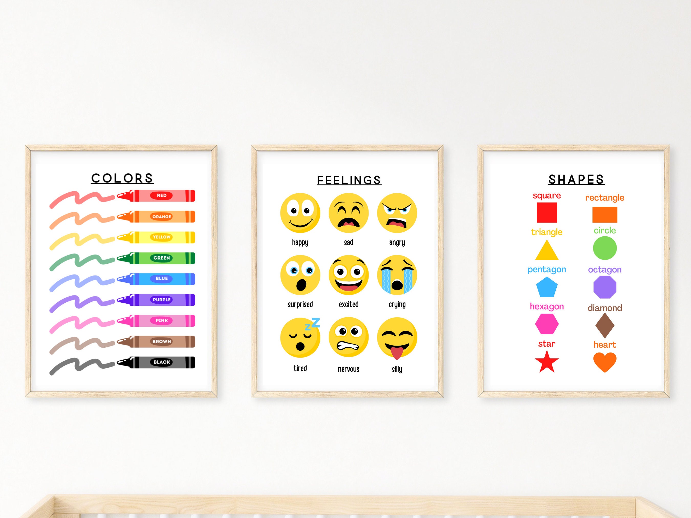 8 Educational Posters Classroom Wall Art Nursery Decor Homeschool ...