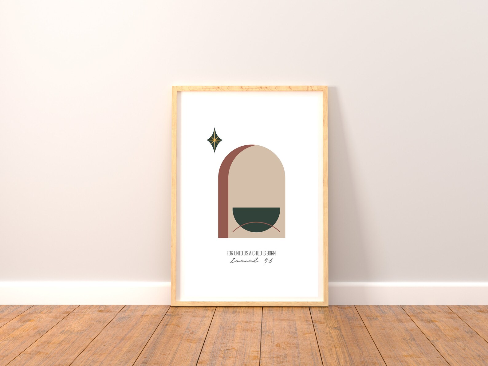 For Unto Us a Child is Born Isaiah 9:6 Wall Art | Christian Decor ...