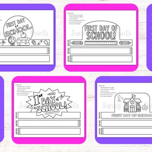 1st Day of School Paper Crown Hats | Back to School Kids Craft Activity ...