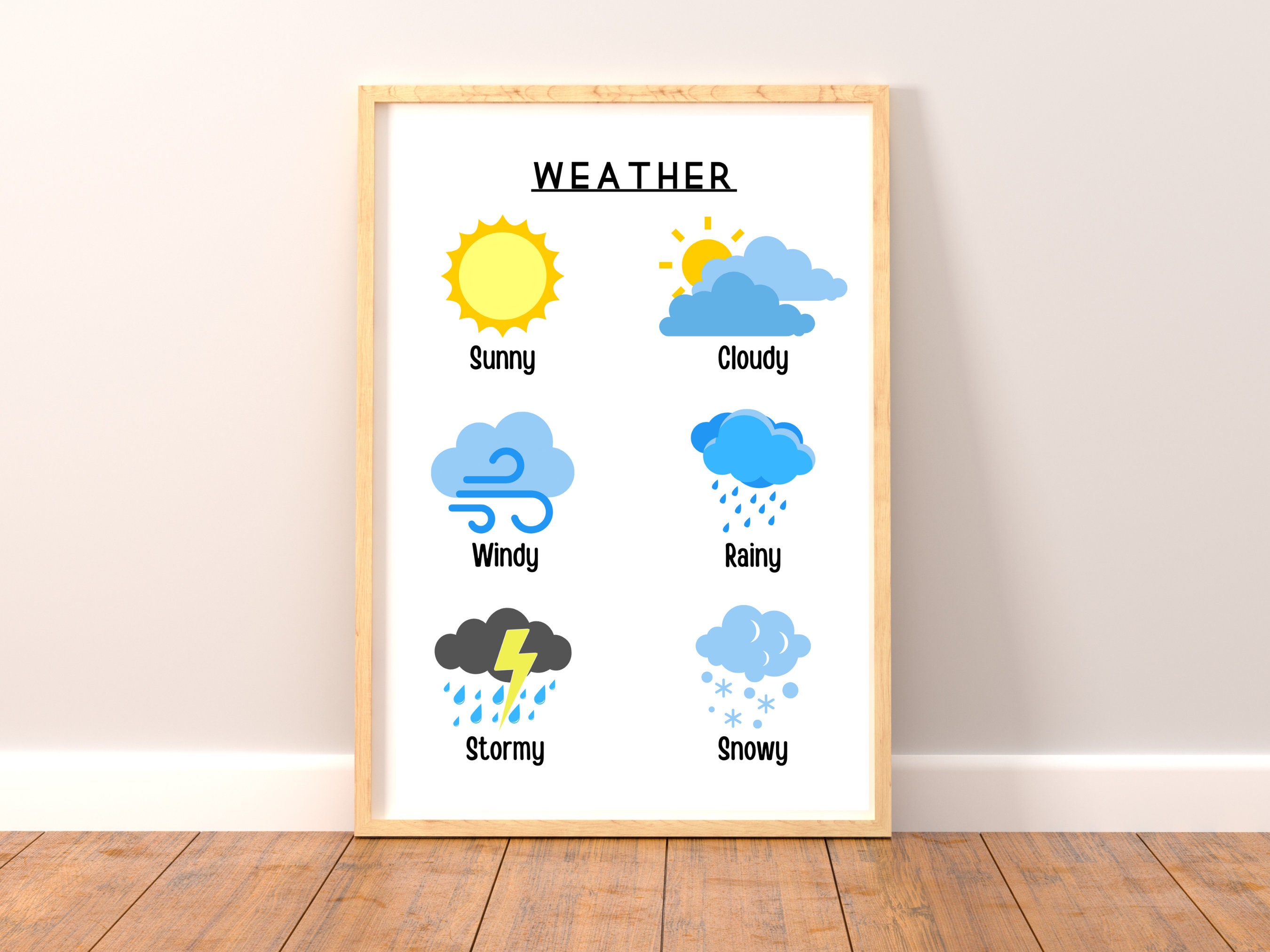 8 Educational Posters Classroom Wall Art Nursery Decor Homeschool ...