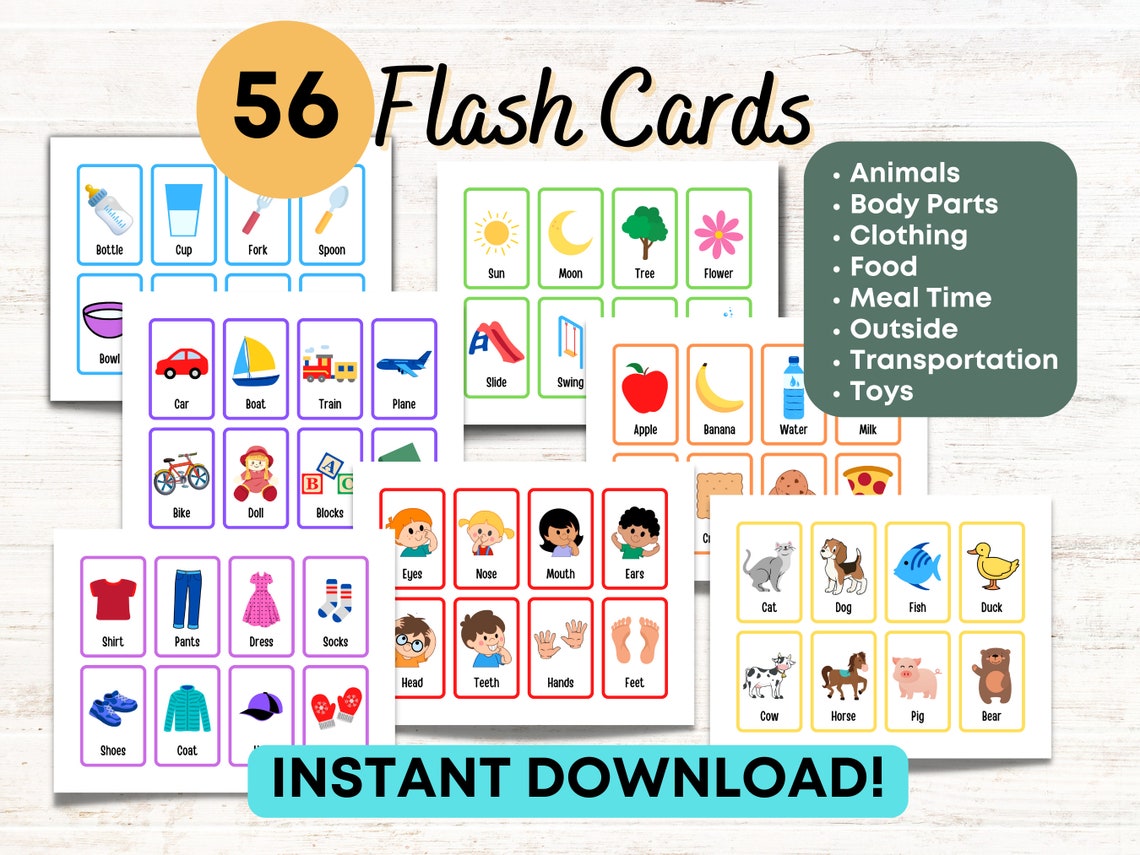 Printable Flashcards for Preschool and Pre-k | Flash Cards for Toddlers ...
