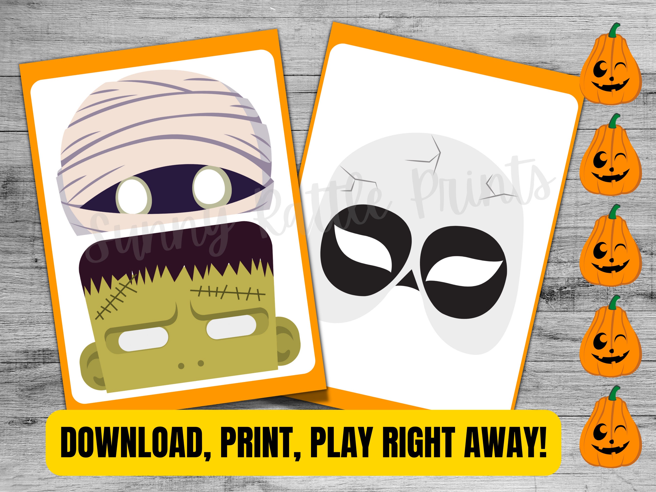 Printable Kids Halloween Masks | Halloween Craft Activity | Printable ...