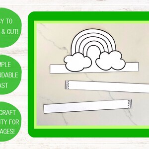 St. Patrick's Day Paper Crowns | Kids Craft Activity | Coloring ...