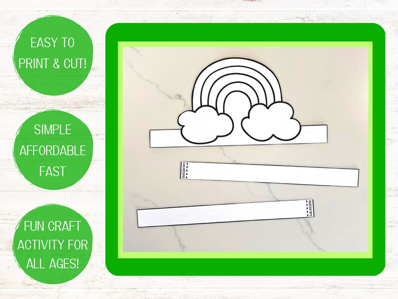 St. Patrick's Day Paper Crowns | Kids Craft Activity | Coloring ...