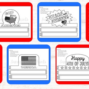 Fourth of July Paper Crown Hats | 4th of July Kids Craft Activity ...