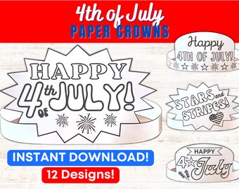 4th of July Kids Craft / 4th of July Hat / PDF / Instant Download ...