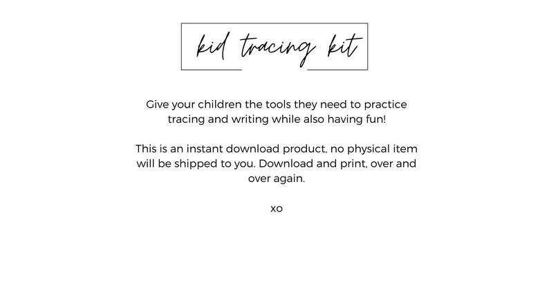 Tracing Worksheets - Printable - Etsy