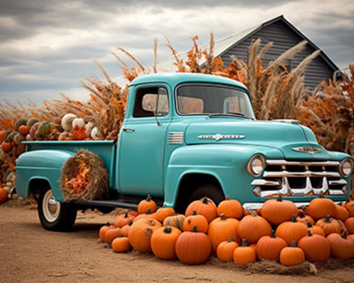 82 Fall Variety Digital Backgrounds Fall Studio, Balloon Arch, Trucks ...