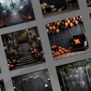 104 Halloween Digital Backgrounds Photography Graphic Design Trendy ...