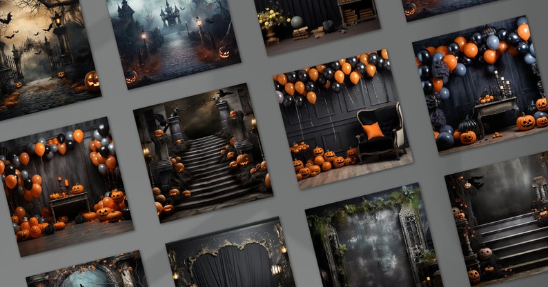 104 Halloween Digital Backgrounds Photography Graphic Design Trendy ...