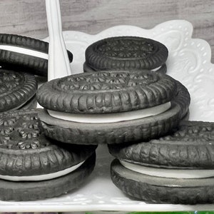 Set of 2, Fake Cookies, Faux Cookies, Chocolate Sandwich Cookies ...