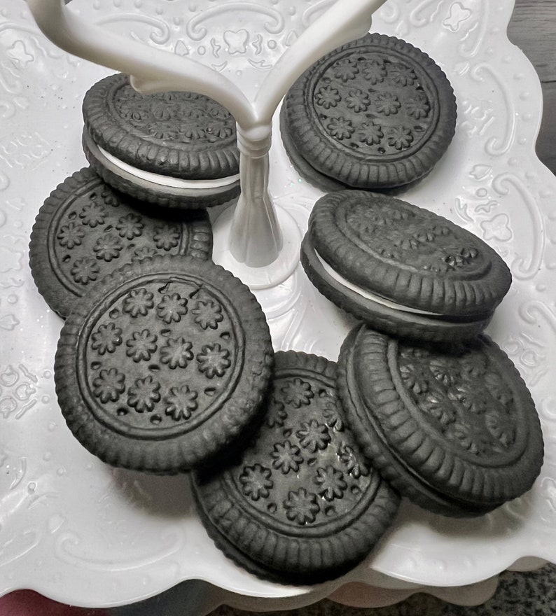 Set of 2 Fake Cookies Faux Cookies Chocolate Sandwich - Etsy