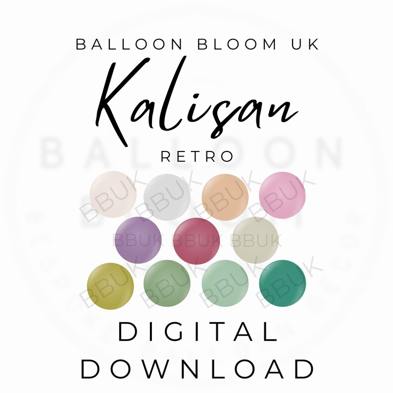 Kalisan Retro Balloon Colours (16 X IMAGES) - PNG Images for Digital ...