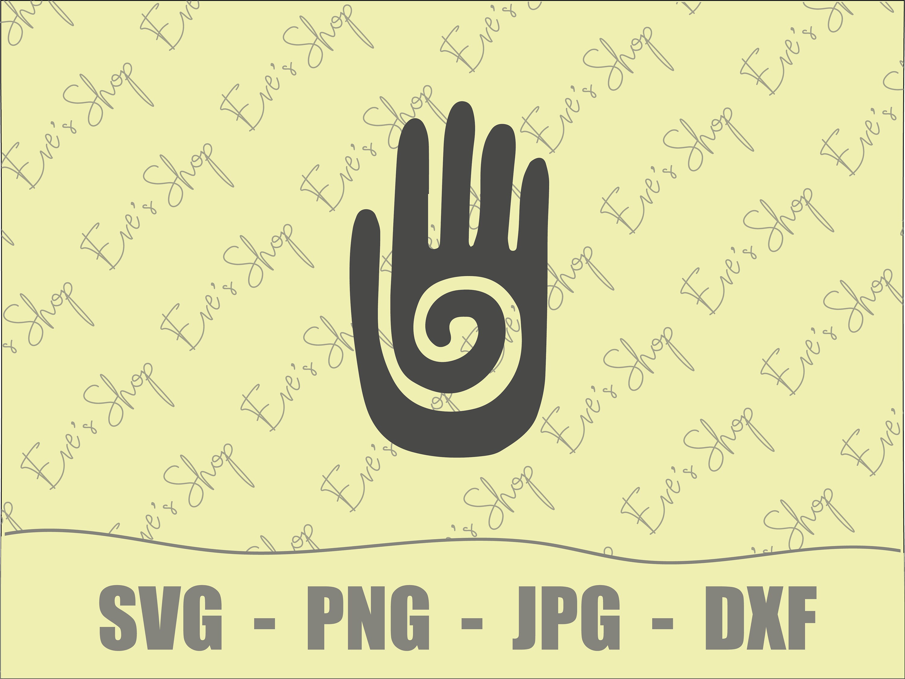 Healing Hand Symbol Silhouette Hand Cut Files Healing Hand - Etsy