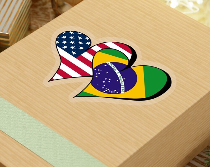 Brazil Flag Sticker Brazil Sticker Kiss Cut Laptop Stickers - Etsy