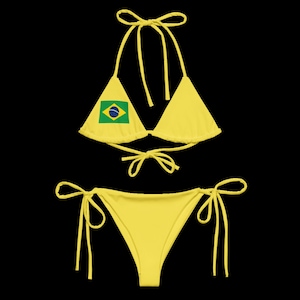 Brazil Yellow String Bikini, Brazilian Bathing Suit, Brazil Swimwear ...