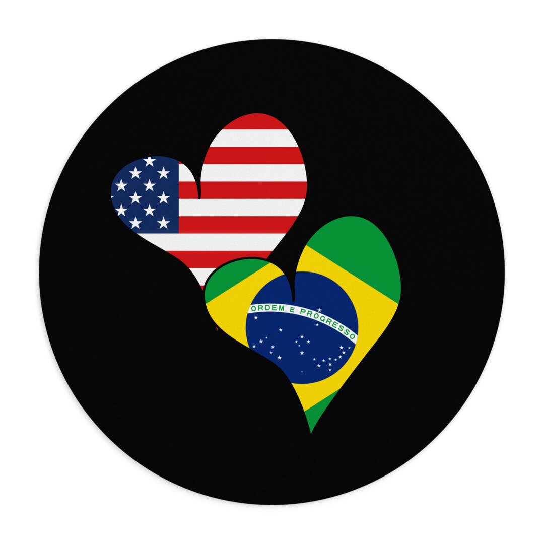 Brazil USA Mouse Pad, American Brazilian Mouse Pad, Gift for the ...