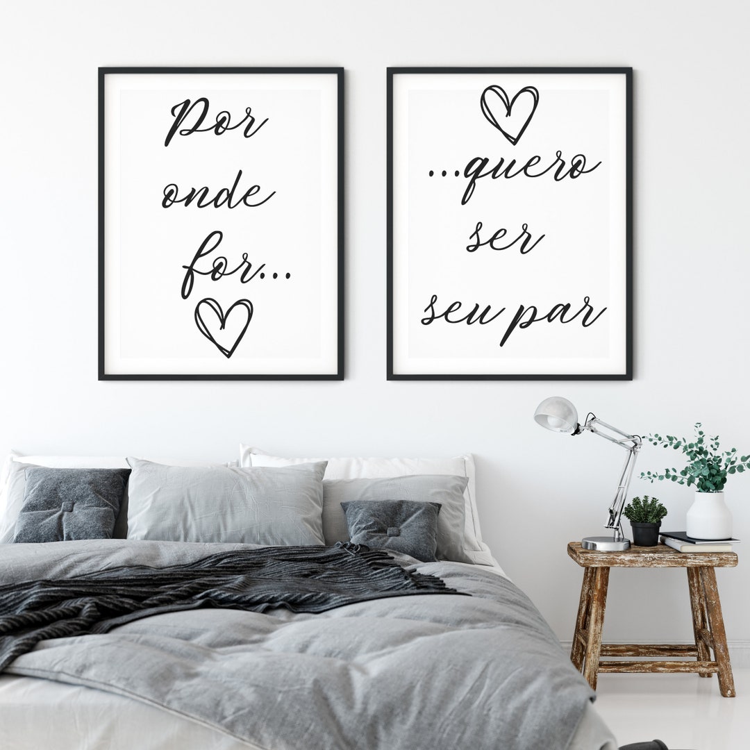 Brazilian Quote Wall Art, Printable Portuguese Wall Art, Bedroom ...