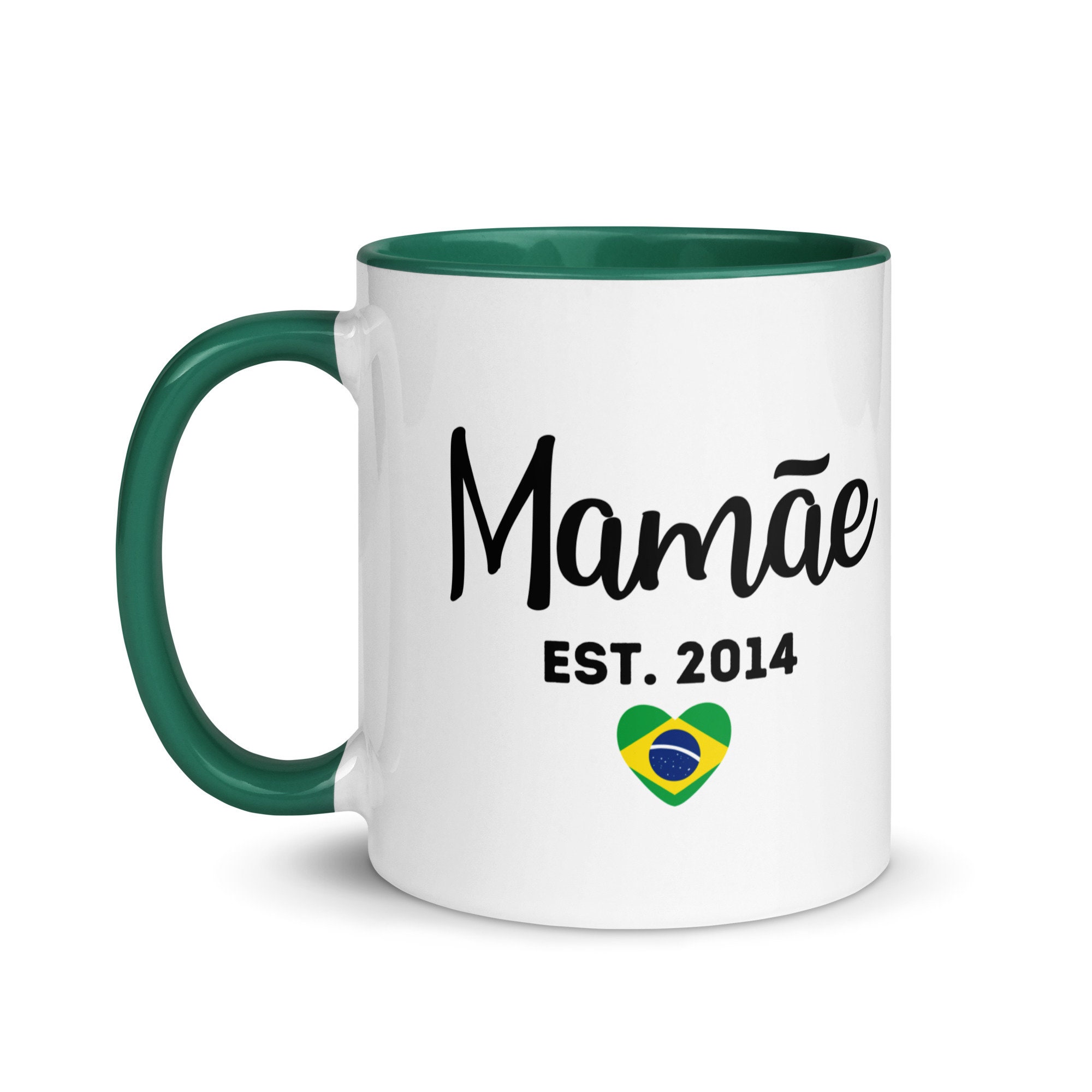 Personalized Mom Mug With Color, Custom Brazil Mom Mug, Brazil Mom Gift ...
