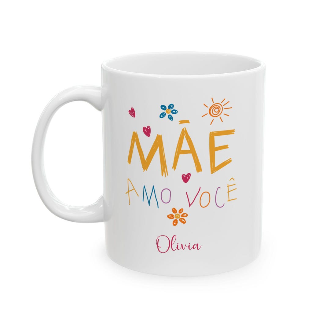 Brazilian Mom Mug | Mãe Gift From Daughter or Son | Portuguese Mother’s ...