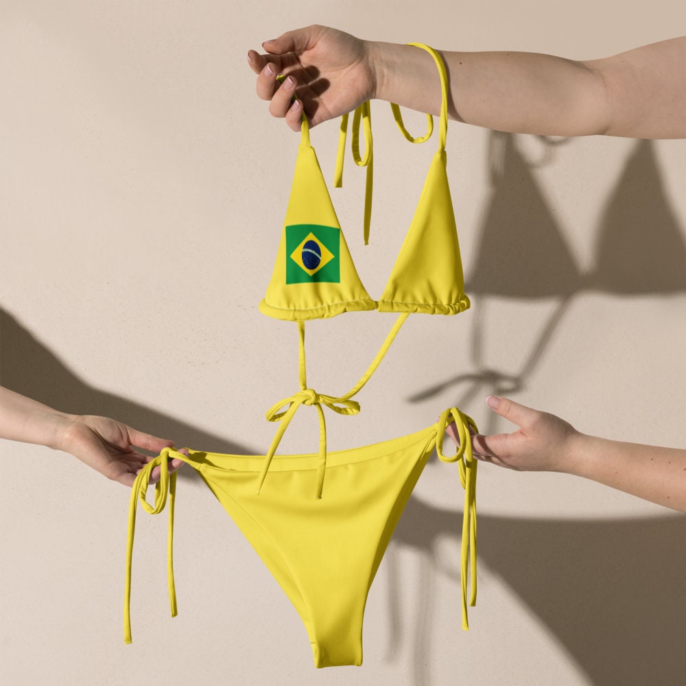 Brazil Yellow String Bikini Brazilian Bathing Suit Brazil - Etsy