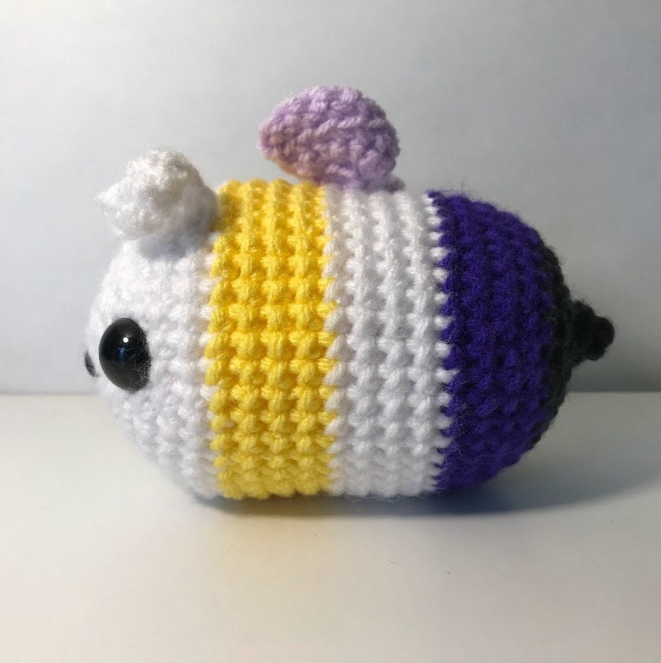 Non-binary Pride Crochet Bee Amigurumi Pride Pal Handmade - Etsy