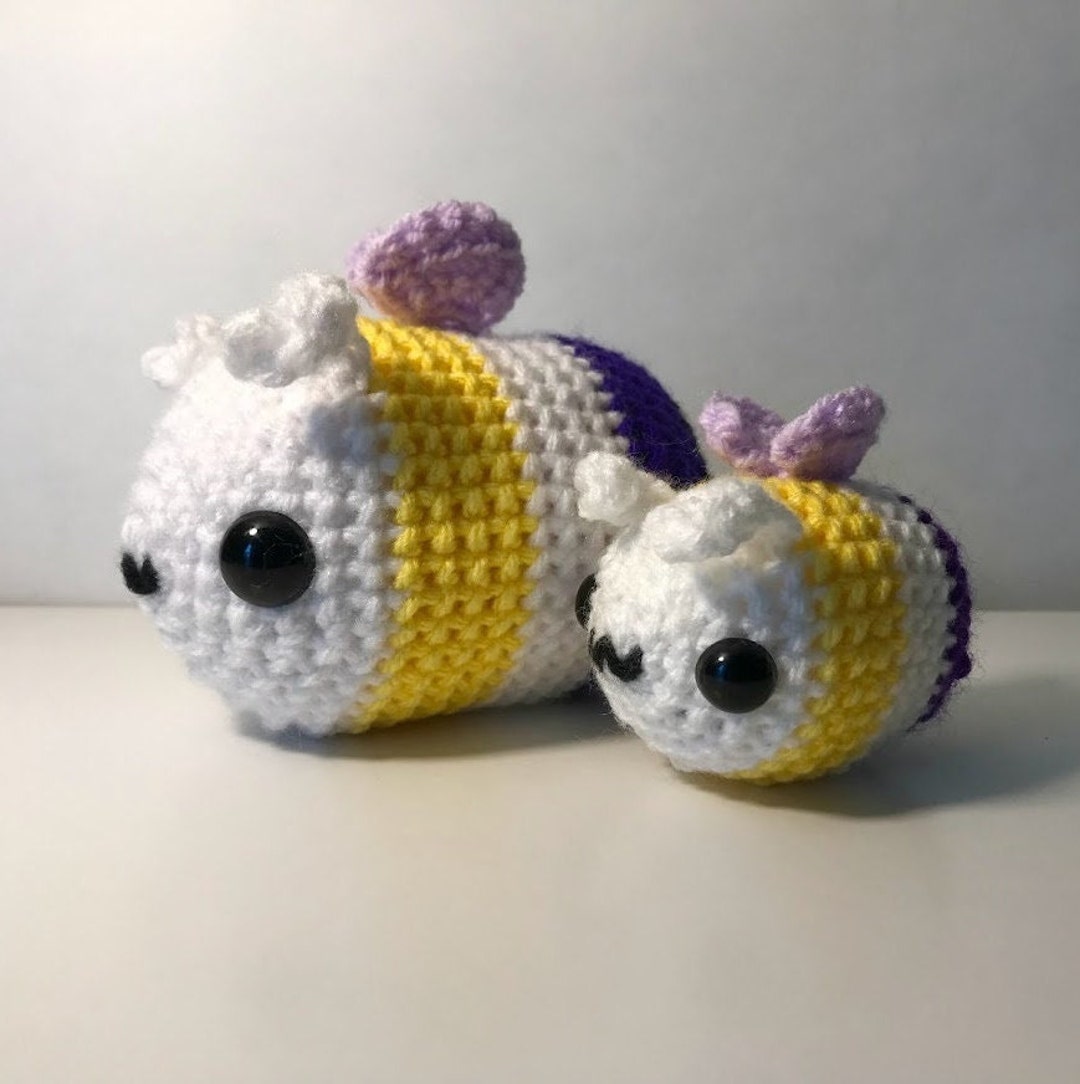 Non-binary Pride Crochet Bee Amigurumi Pride Pal Handmade Stuffed ...
