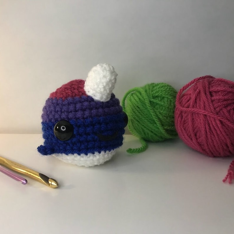 Bisexual Pride Crochet Narwhal Amigurumi Pride Pal Handmade Stuffed ...