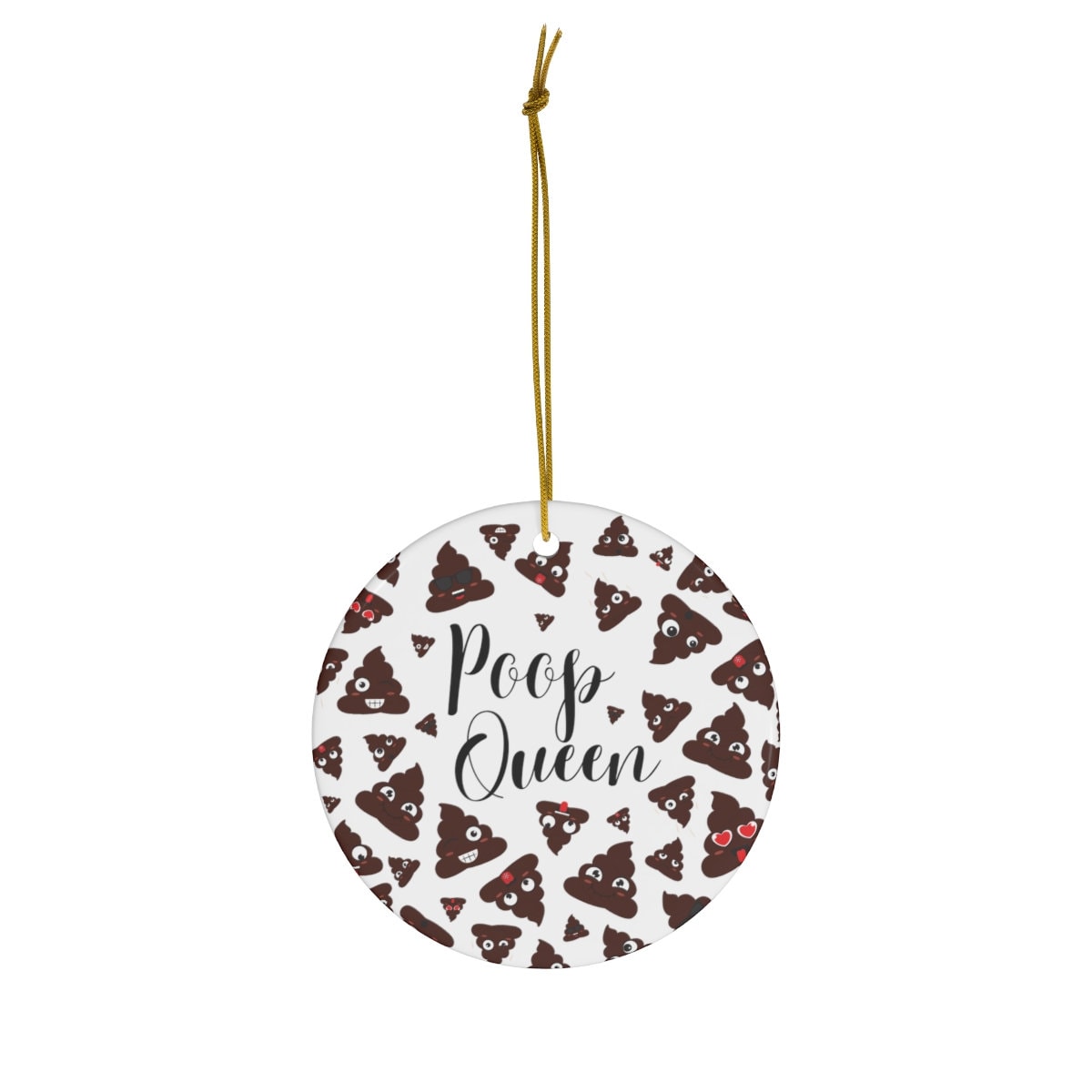 Poop Queen Ceramic Ornament in 3 Shapes Christmas Poop Queen - Etsy