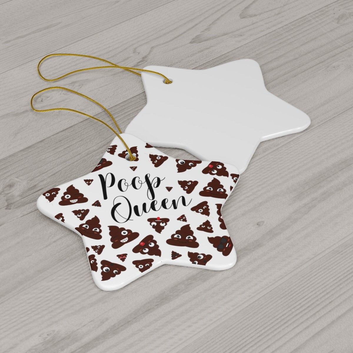 Poop Queen Ceramic Ornament in 3 Shapes Christmas Poop Queen - Etsy