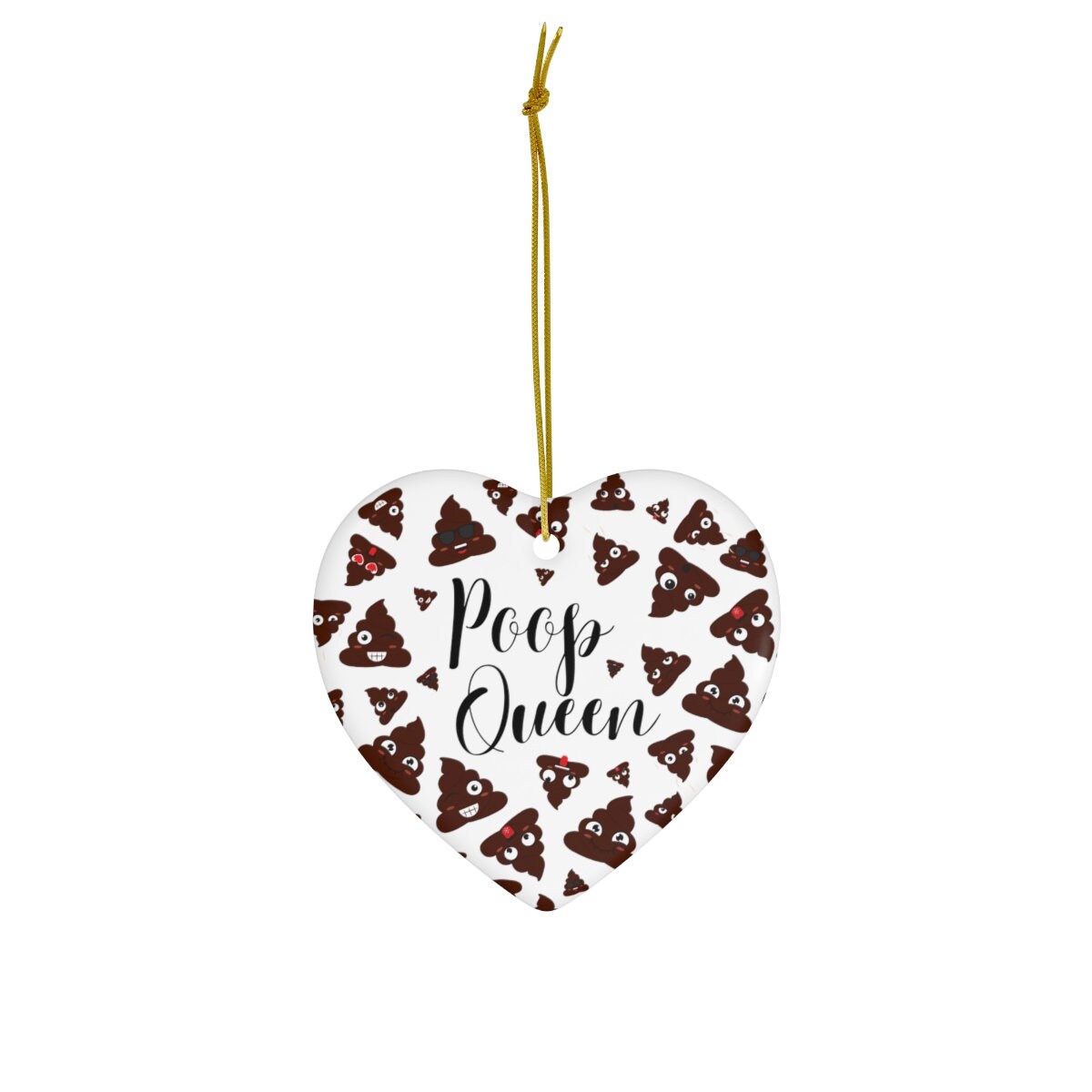 Poop Queen Ceramic Ornament in 3 Shapes Christmas Poop Queen - Etsy