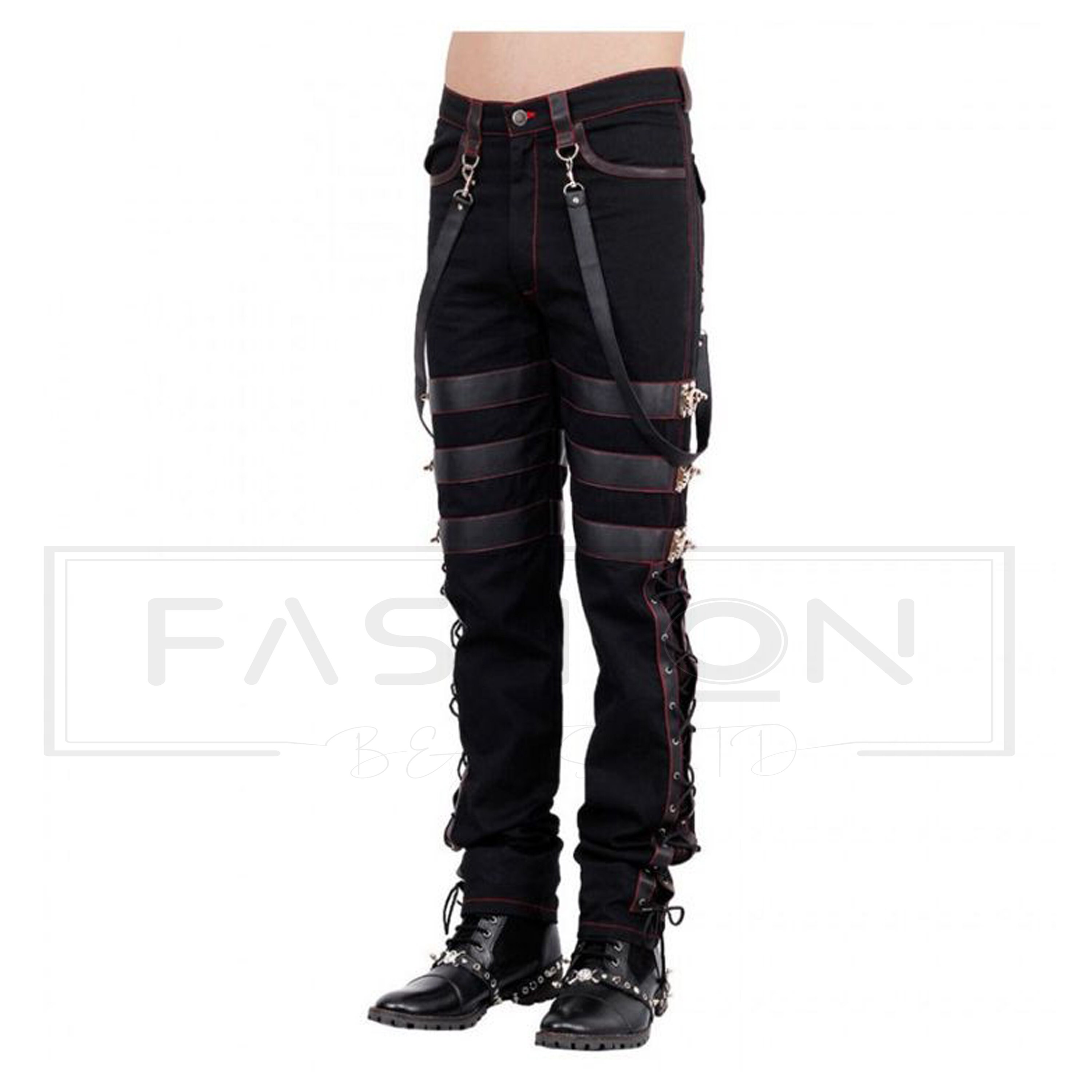 Mens Handmade Gothic Pant Steampunk Gothic Pants Black Gothic Vintage ...