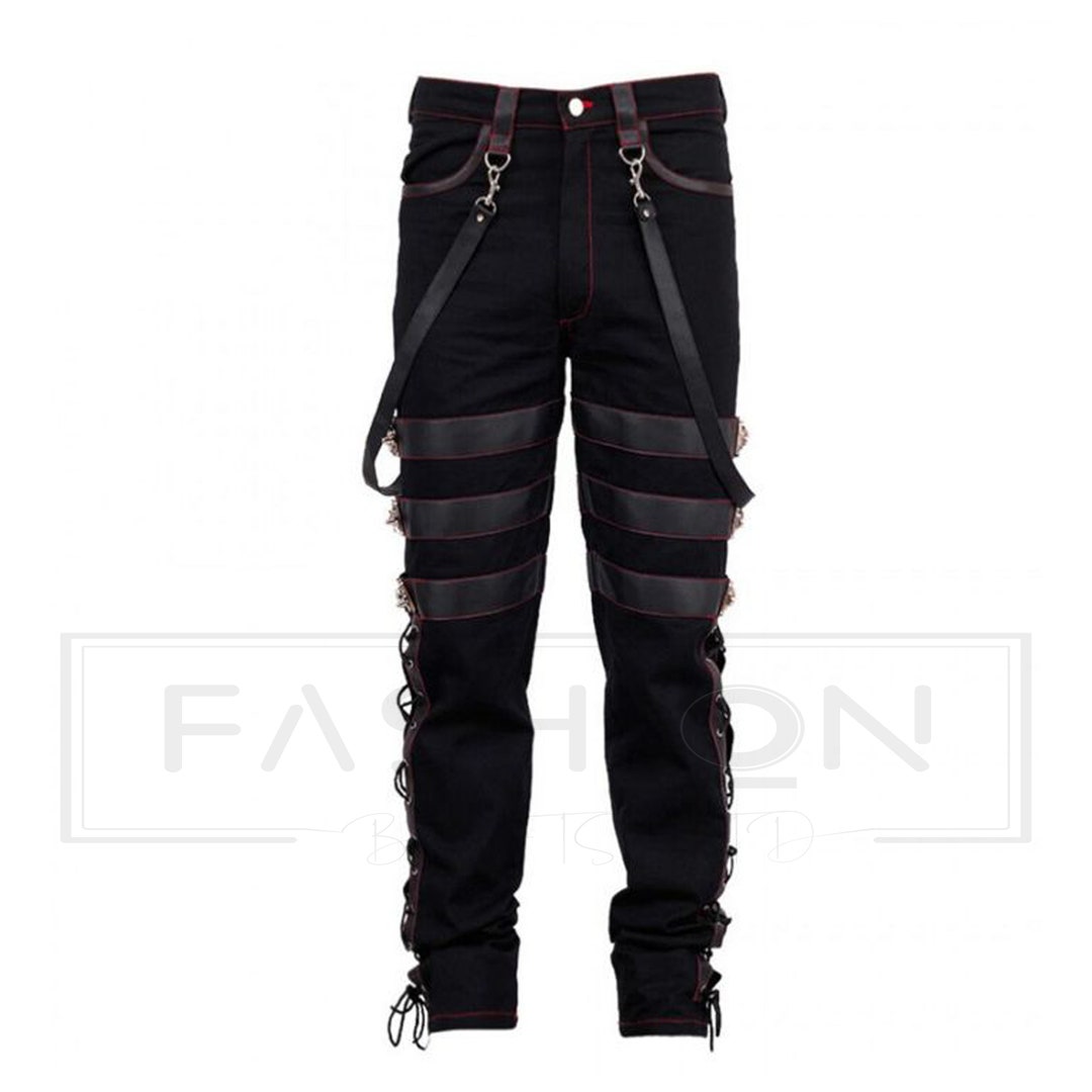 Mens Handmade Gothic Pant Steampunk Gothic Pants Black Gothic Vintage ...