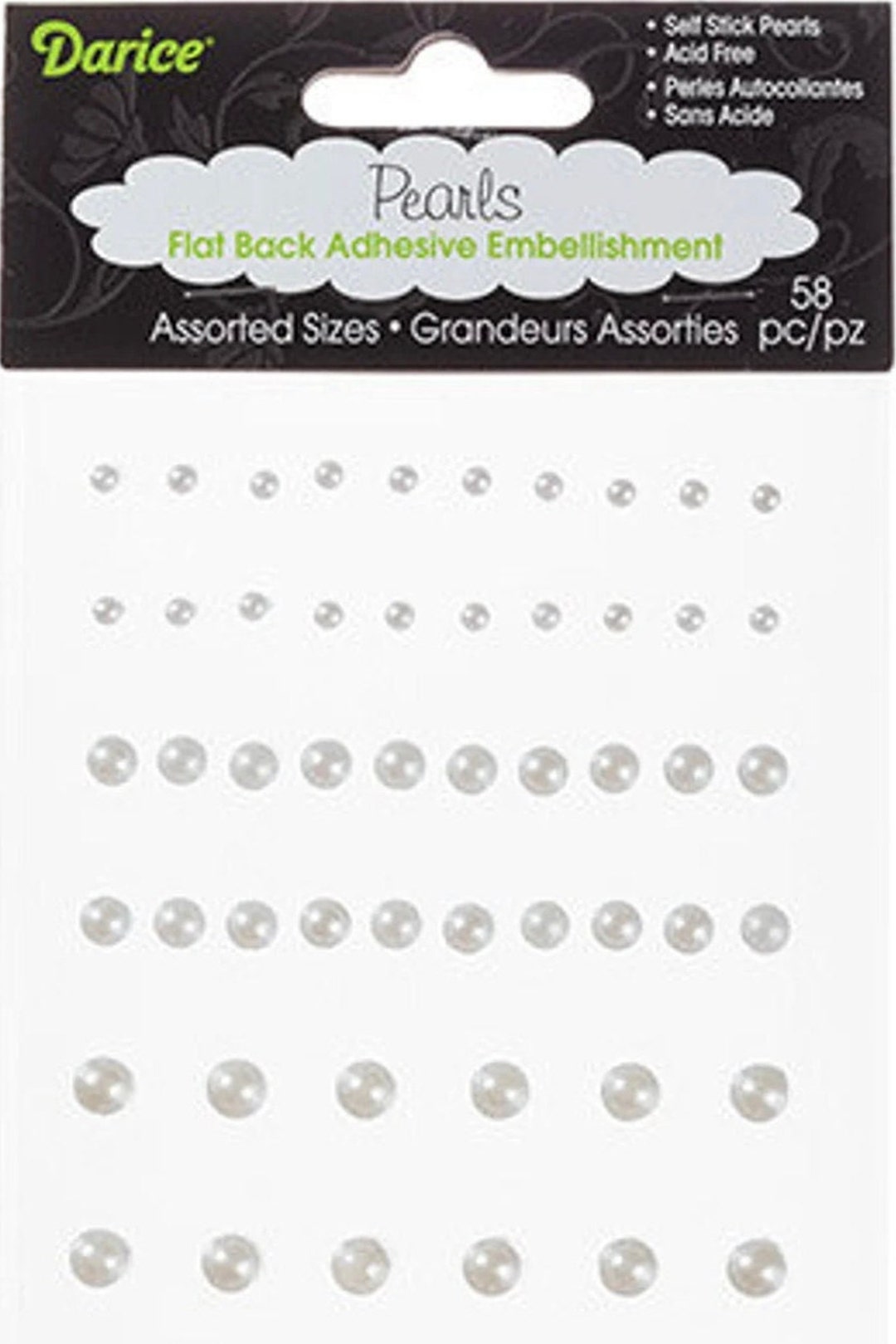Darice Pearls Flat Back Adhesive Embelishment - Etsy