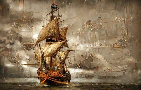 The Flying Dutchman and Souls Lost to the Sea Spirits From - Etsy