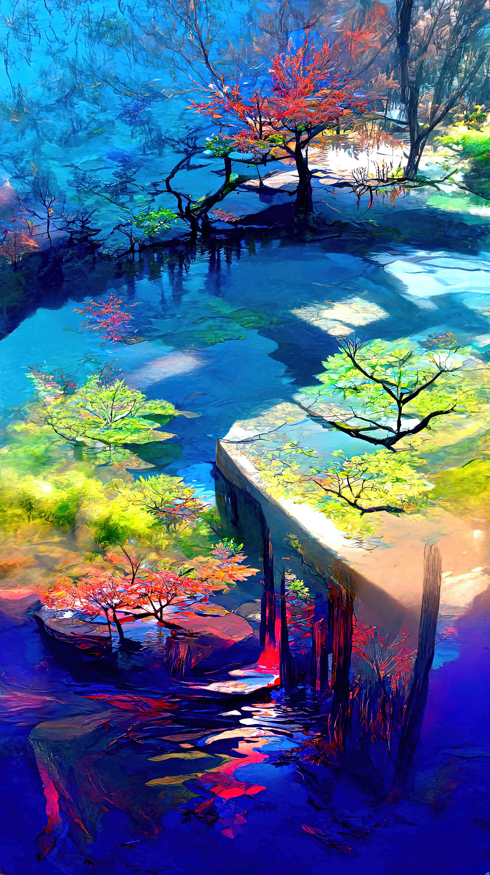 Japanese Water Garden Wallpaper