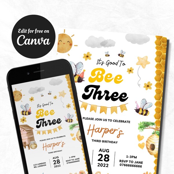 Beehive Birthday Invitation - Etsy