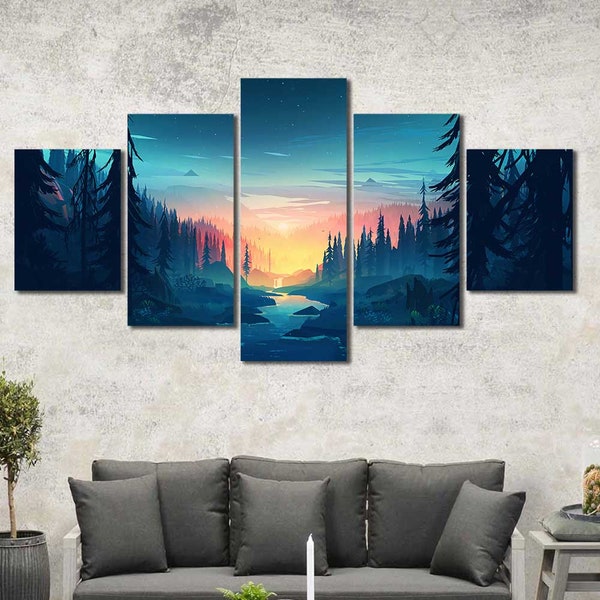 5 Piece Wall Art - Etsy