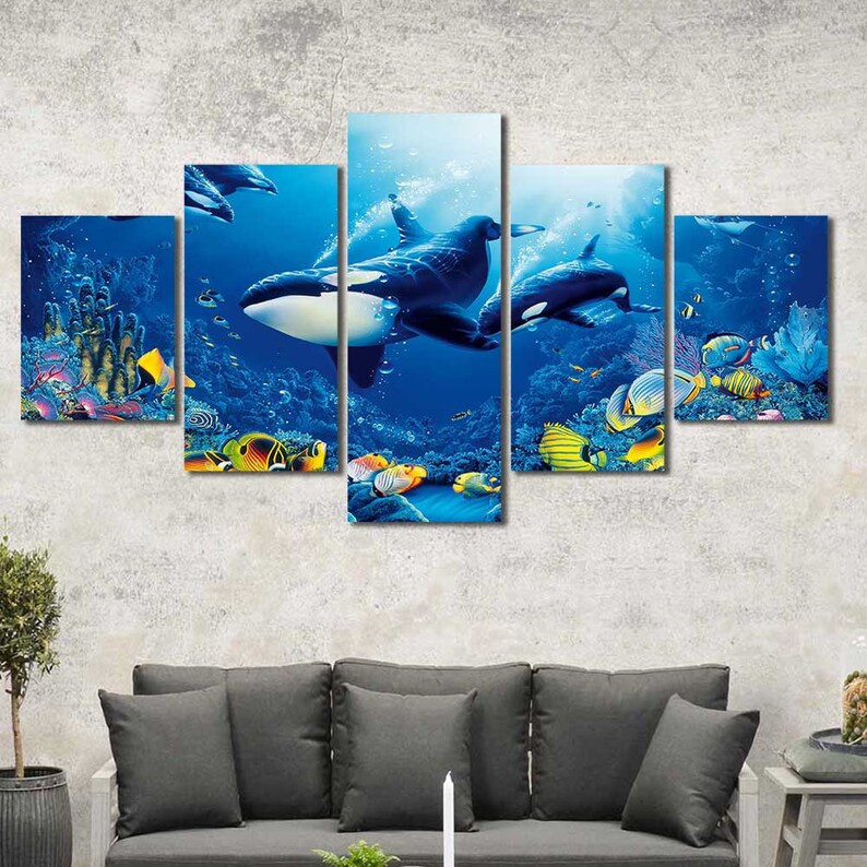 Orca Killer Whale Ocean Mural Animal Art Framed or Print-only - Etsy