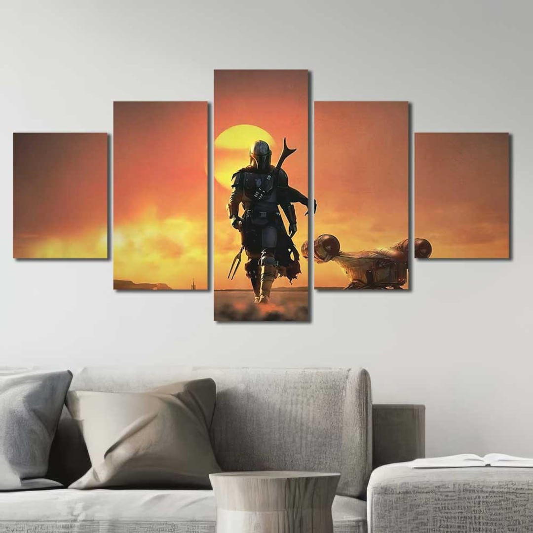 The Mandalorian Star Wars Sunset Framed or Print-only 5-piece - Etsy