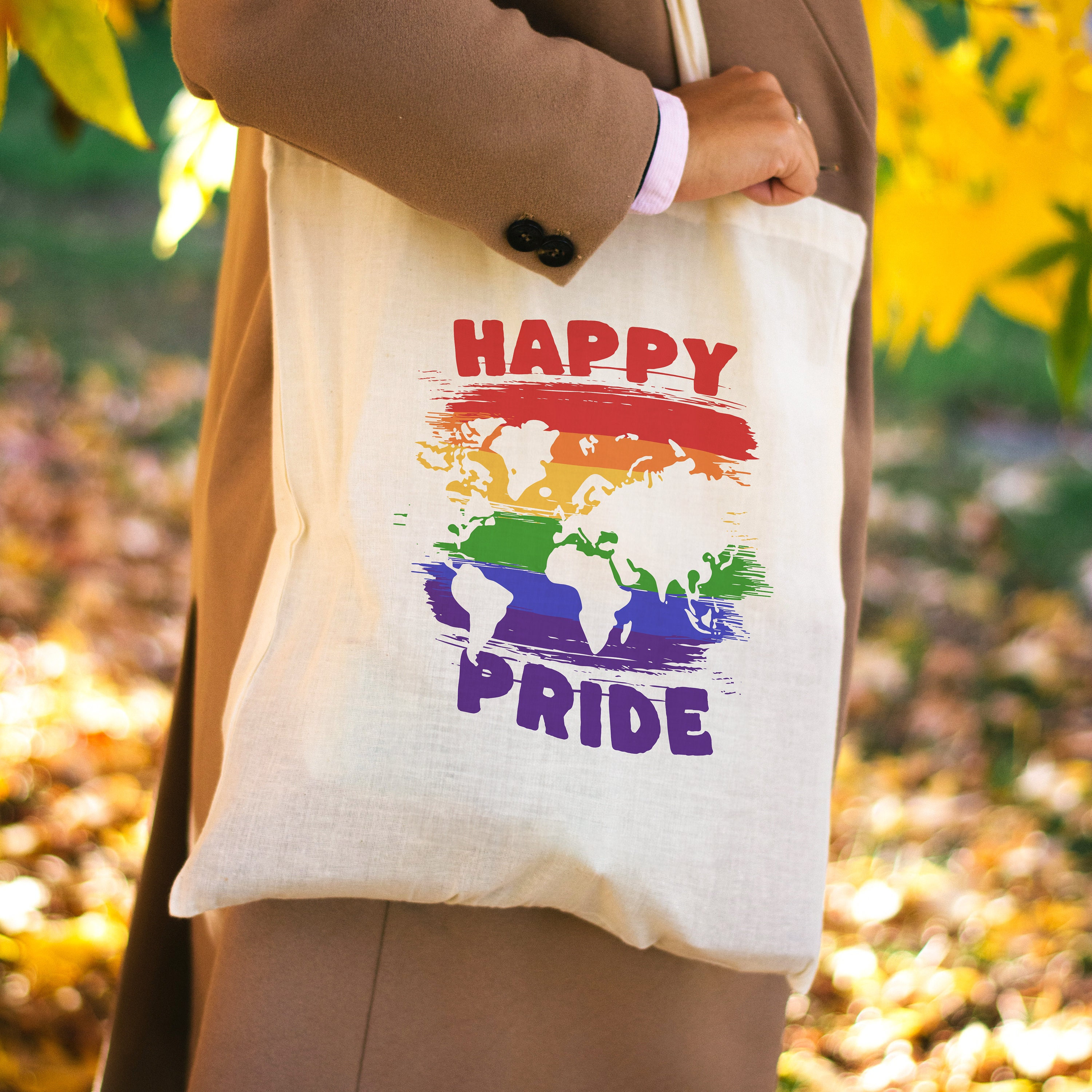 LGBTQ Happy Pride Tote Bag Aesthetic Tote Bag Minimalist - Etsy