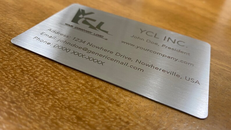 Stainless Steel Business Card - Etsy