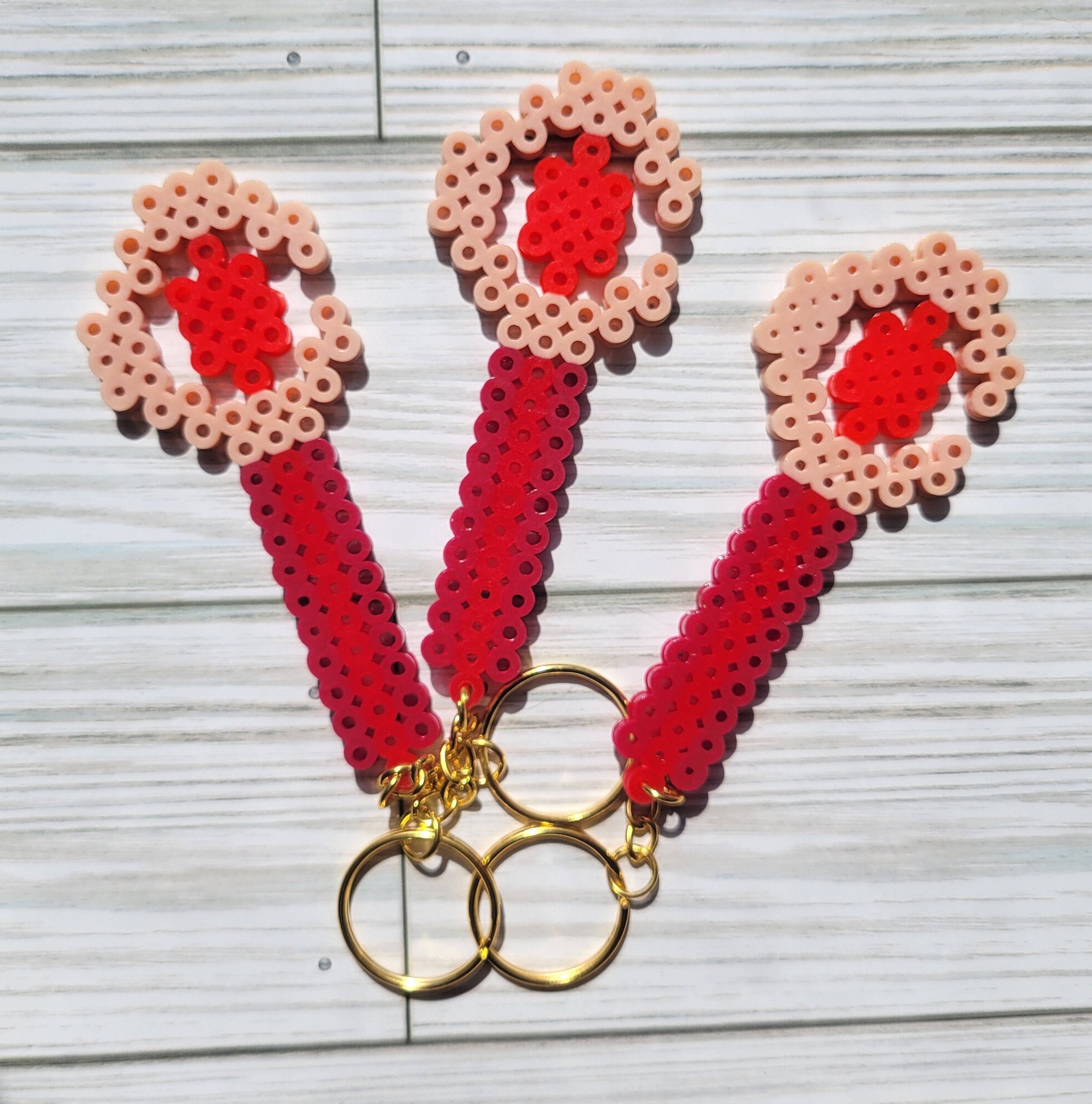 Perler Magic Staff Keychain Pixel Art Style Handmade Charm Adventure ...