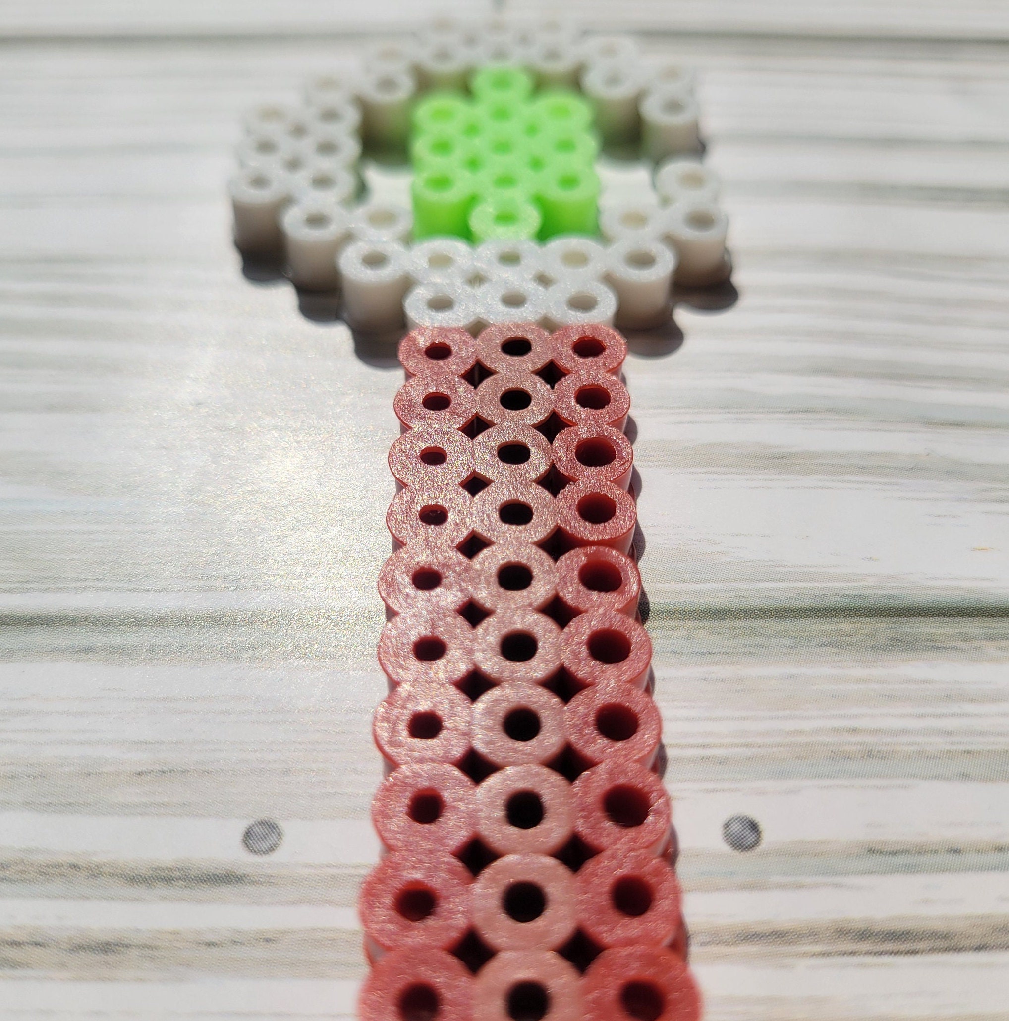 Perler Magic Staff Keychain Pixel Art Style Handmade Charm Adventure ...