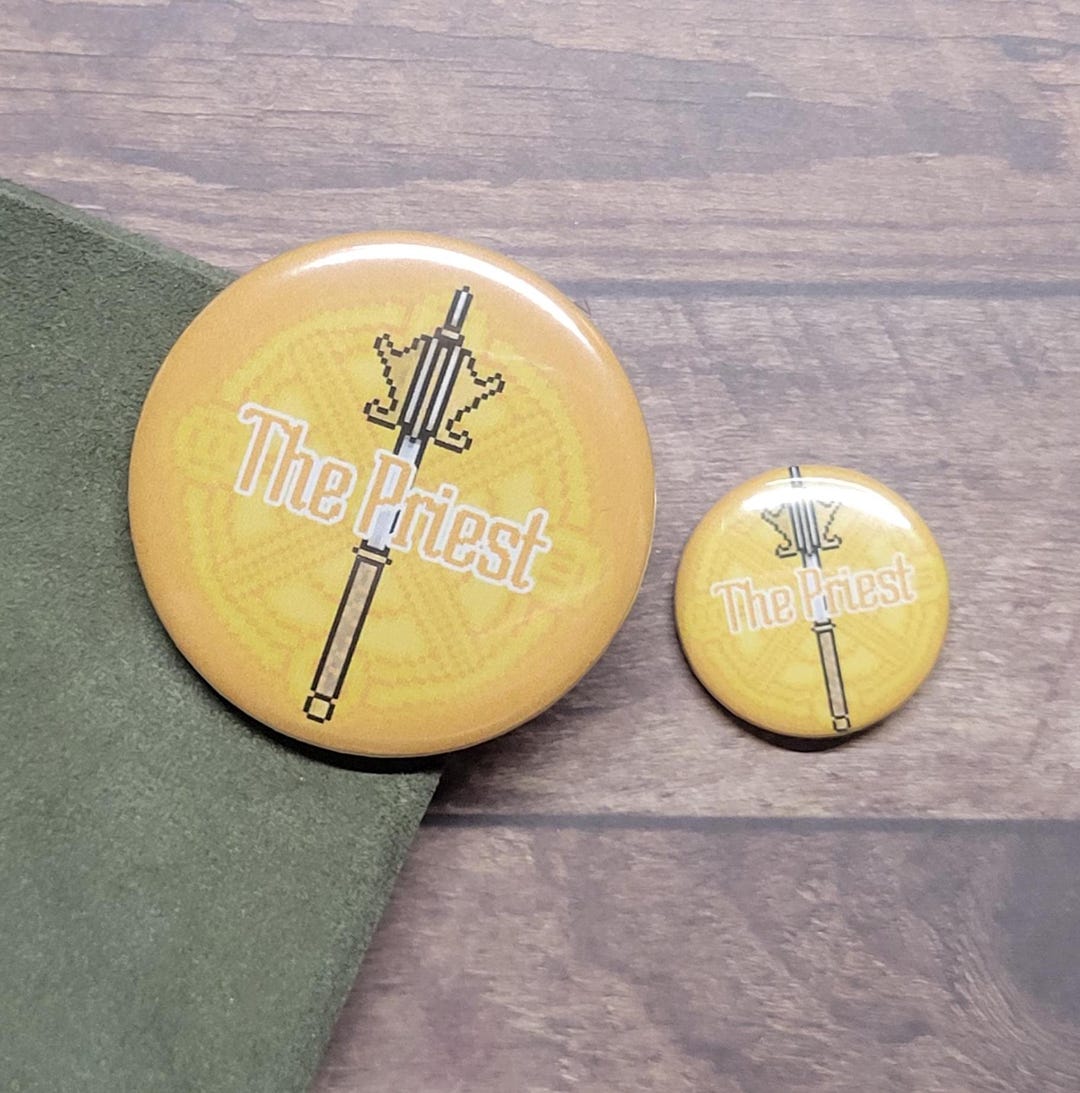 Priests Gear Button | RPG Fantasy Button | Pixel Art Original Artwork ...